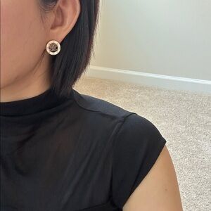 CHANEL | Jewelry | Chanel Cc Logo Stud Earrings | Poshmark